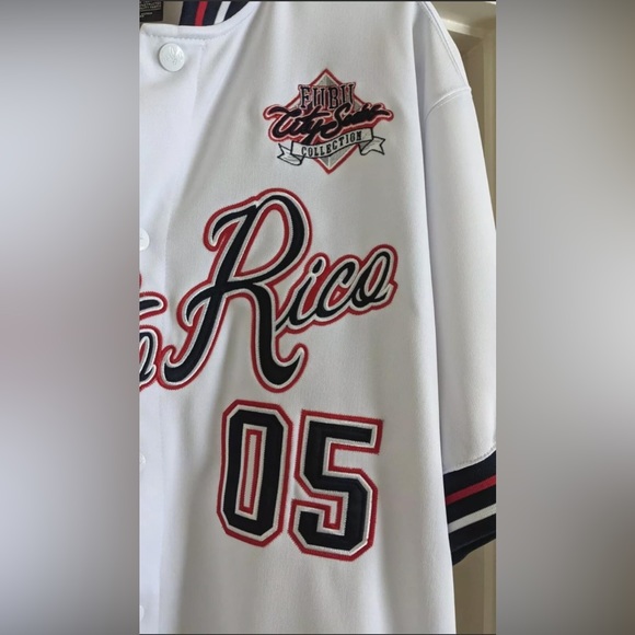 FUBU | Shirts | Very Rare Xl Fubu Embroidery Puerto Rico Flag Baseball Jersey | Poshmark
